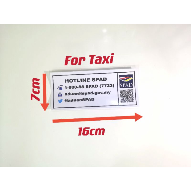 Spad taxi, Spad Bus, Spad，sticker Puspakom,kereta sewa, Van | Shopee ...