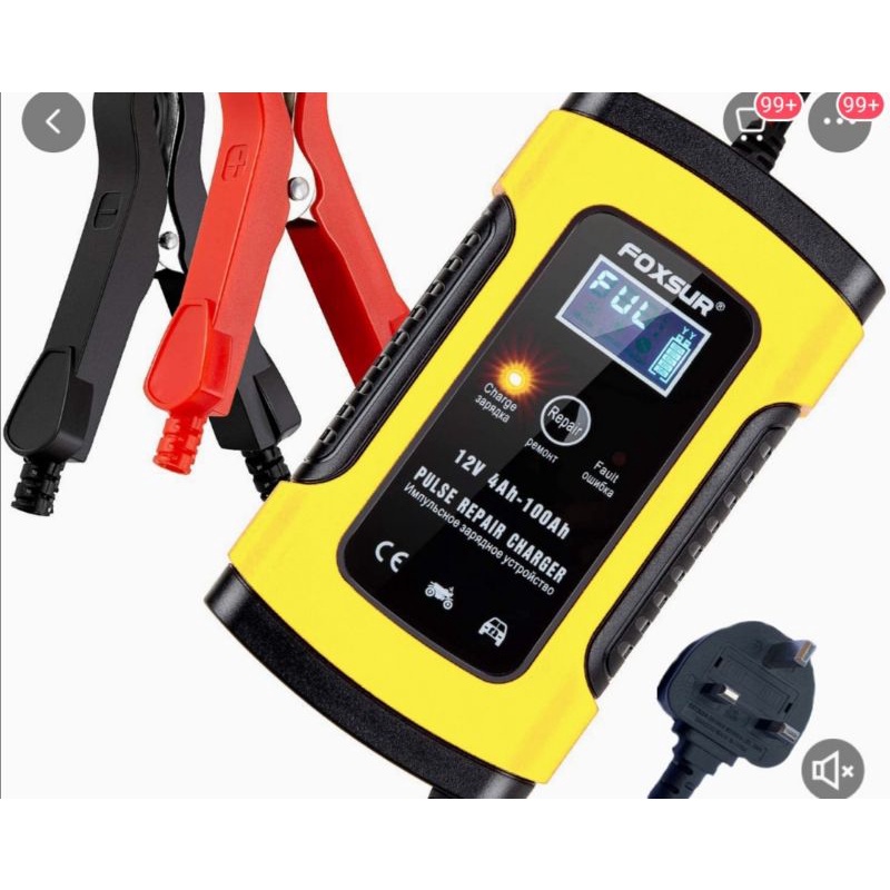 Battery charger, Pengecas bettry 12V & 6V Sesuai untuk Kereta ...