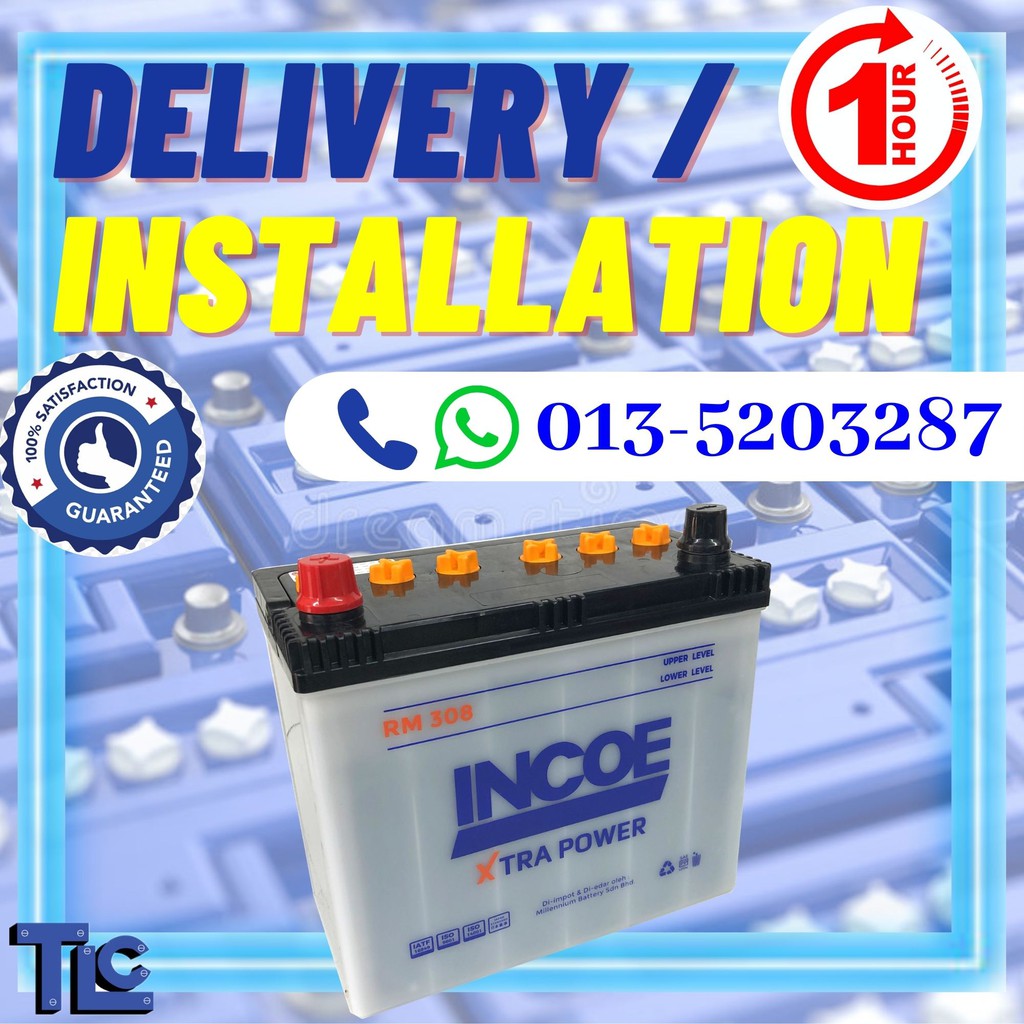 【DELIVERY INSTALLATION】🔥INCOE NS60/L (S)WET CHARGE CAR BATTERY Saga BLM ...