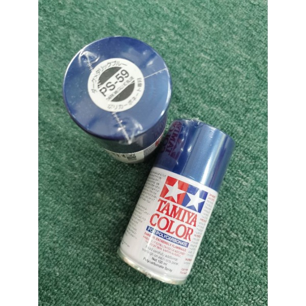 Tamiya Color Paints for Polycarbonate PS-59 Dark metallic blue Spray ...