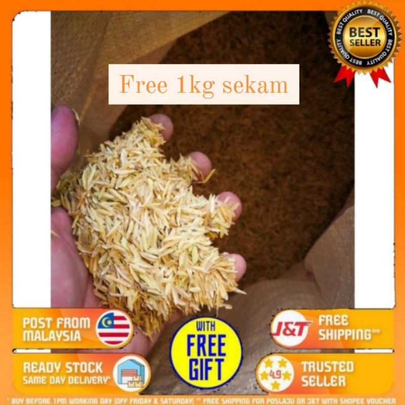 1 guni BESAR sekam padi mentah [free sekam 1kg] | Shopee Malaysia