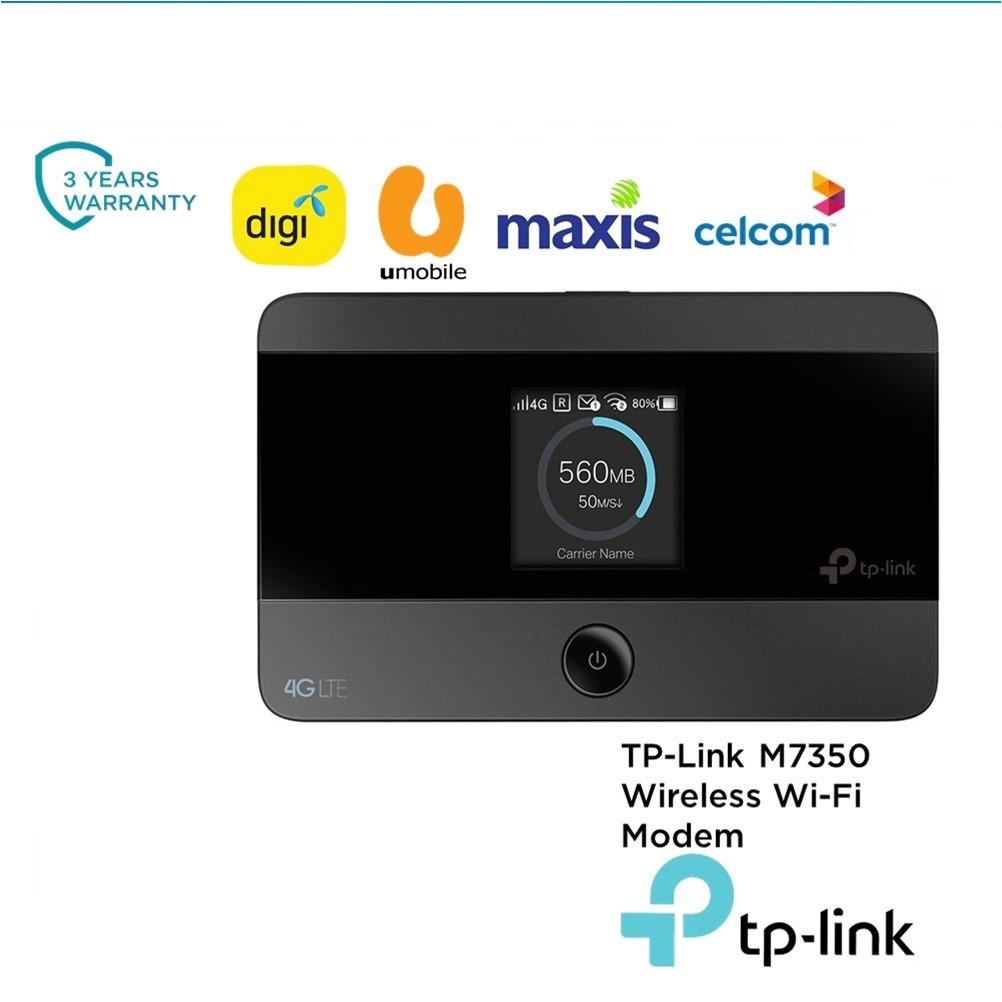 TP-LINK M7350 - 4G LTE Mobile WiFi Portable Modem Router MiFi | Shopee ...