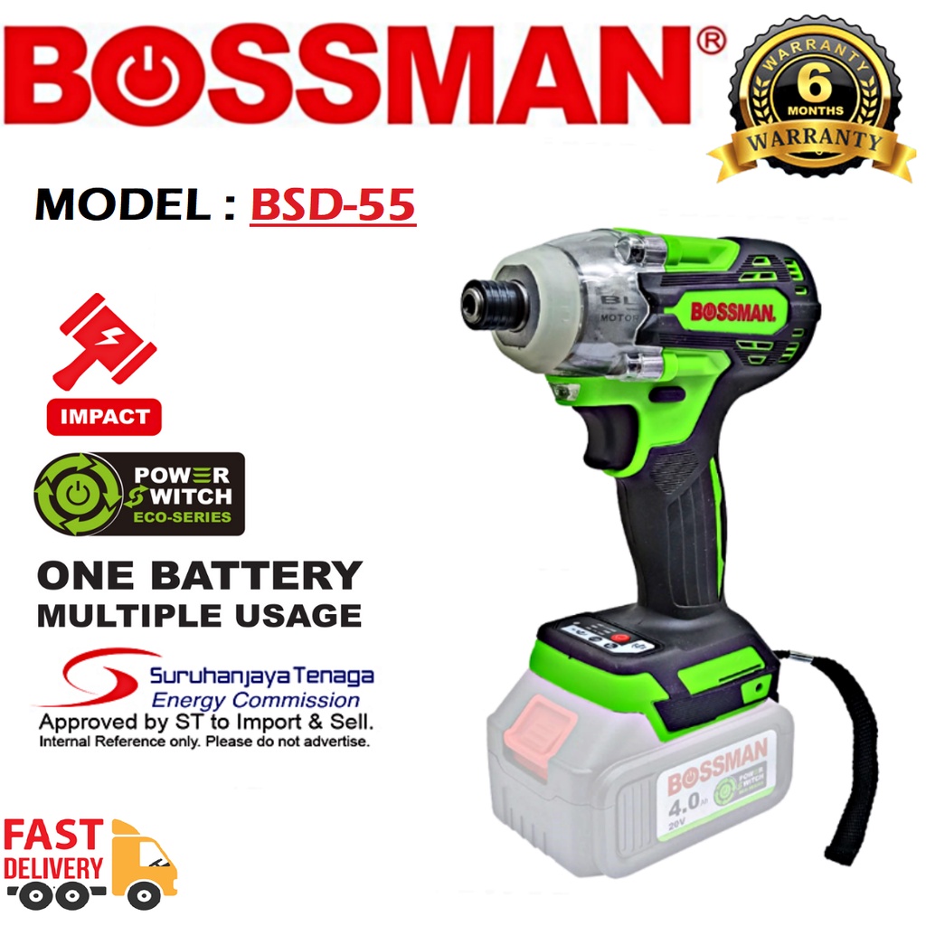 Bossman 20V Cordless Brushless Impact Driver BSD-55 (ECO SERIES ...