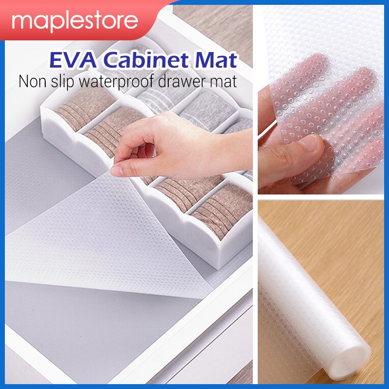 Maplestore EVA Cabinet Drawer Mat Non Slip Waterproof Cover Shelf Liner ...