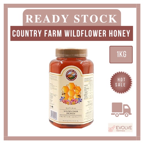 Country Farm Natural Wildflower Honey 1kg [Halal] | Shopee Malaysia