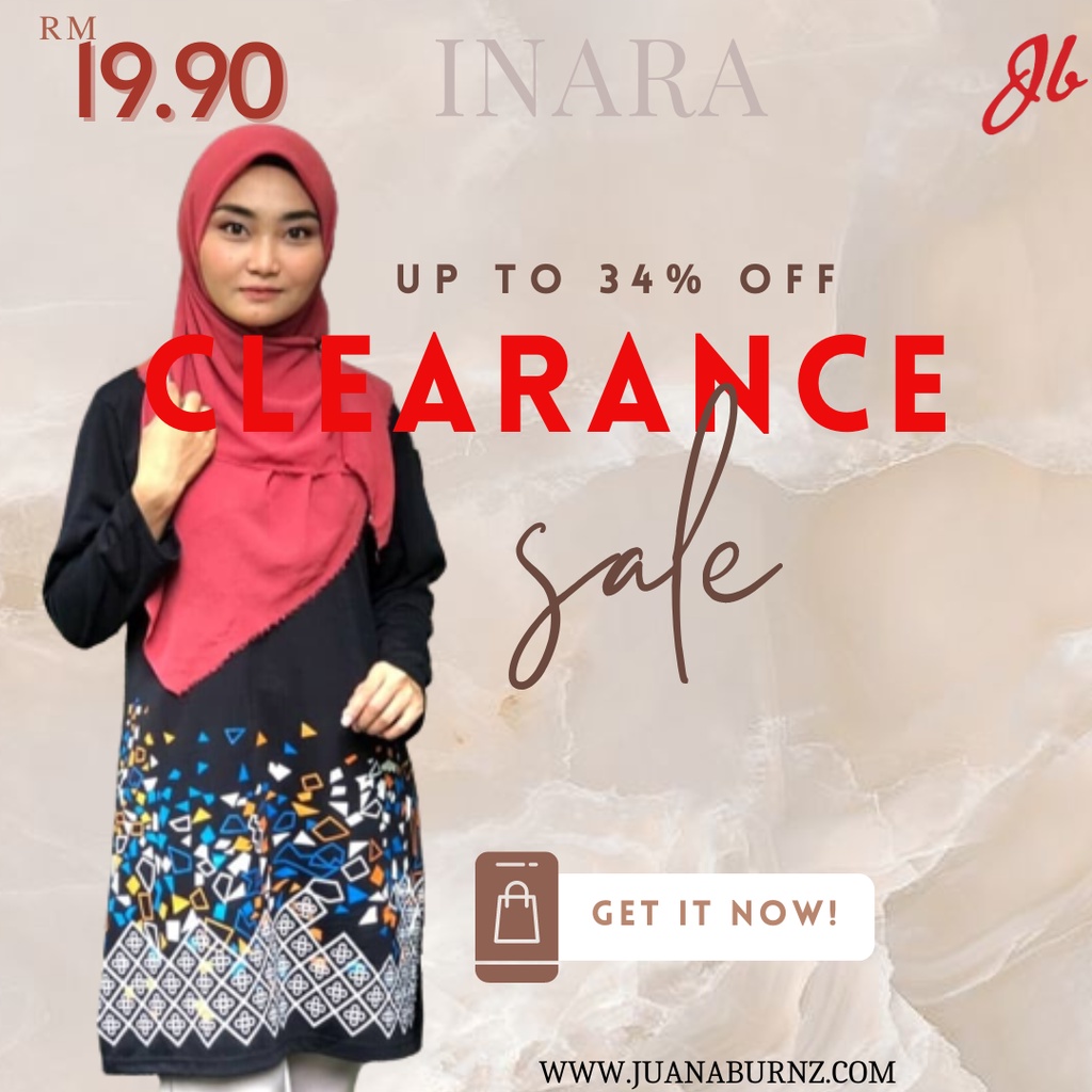 CLEARENCE MURAH HARGA KILANG INARA BLACK - Baju Muslimah LABUH by Juana ...