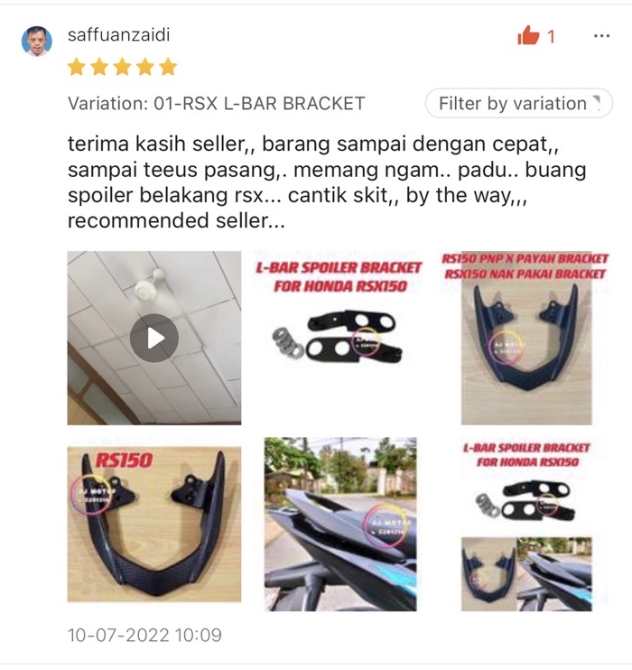 BRACKET FOR RSX150 PASANG SPOILER RS150 HONDA RS RS150R RSX COVER BODY ...