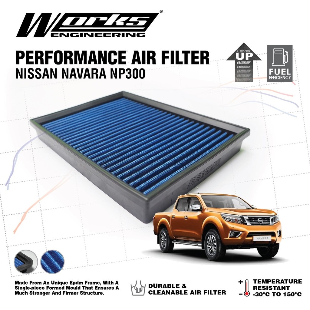 Nissan NAVARA NP300 - Works Engineering Drop In Air Filter (WS-RN-001 ...