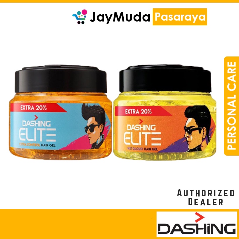 Dashing Elite Hair Gel Jar (Wet Glossy) (XXtra Control) FREE MORE 20% ...