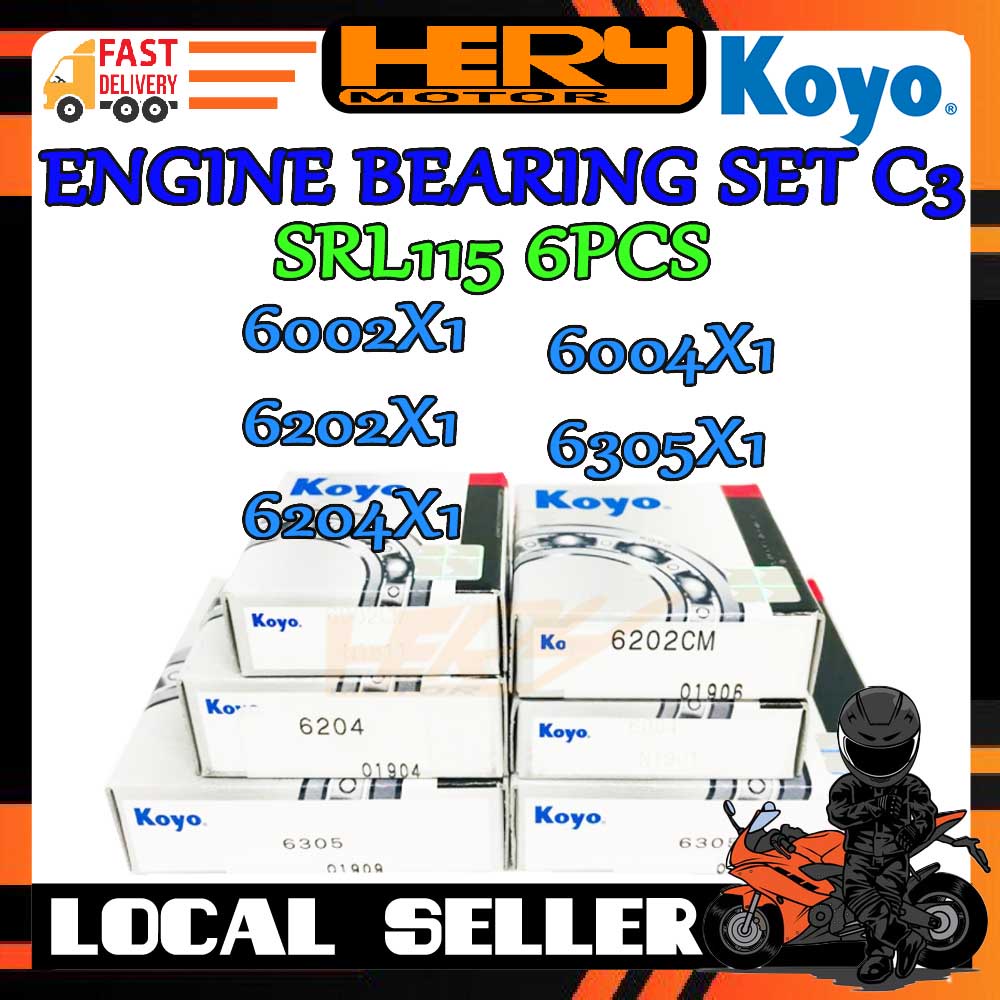 KOYO ENGINE BEARING SET Y15ZR Y15/LC135 4S 5S/RS150 RS150R/Y125 Y125Z/EX5/WAVE100/RXZ/SRL115 ...
