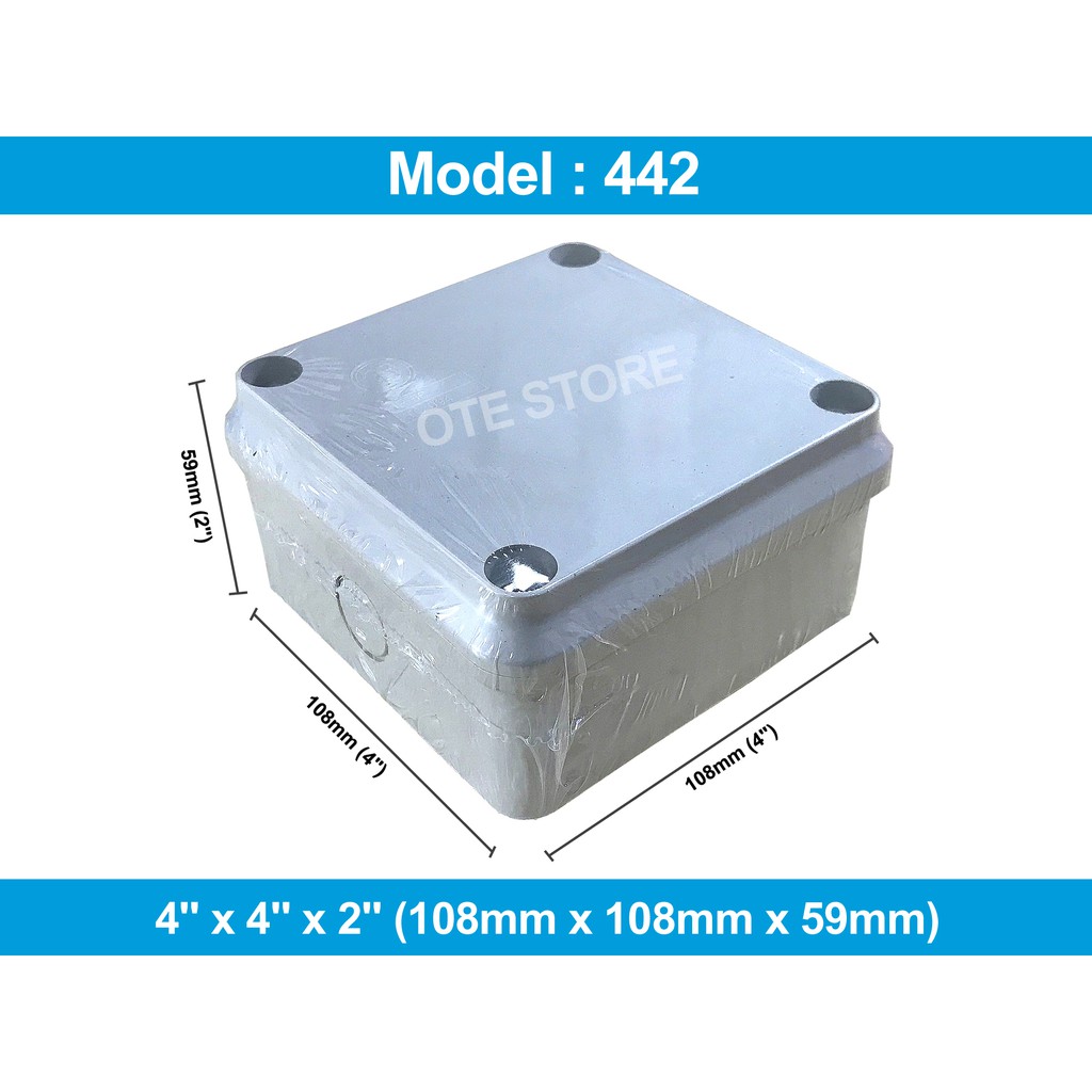 442 IP56 WEATHER PROOF PVC ENCLOSURE JUNCTION BOX (4 X 4 X 2 INCH) (108 ...