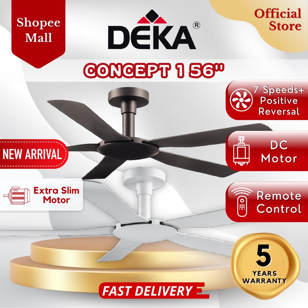DEKA CONCEPT 1 56" 5 Blades DC Motor with 7 Speeds Control + Reverse ...