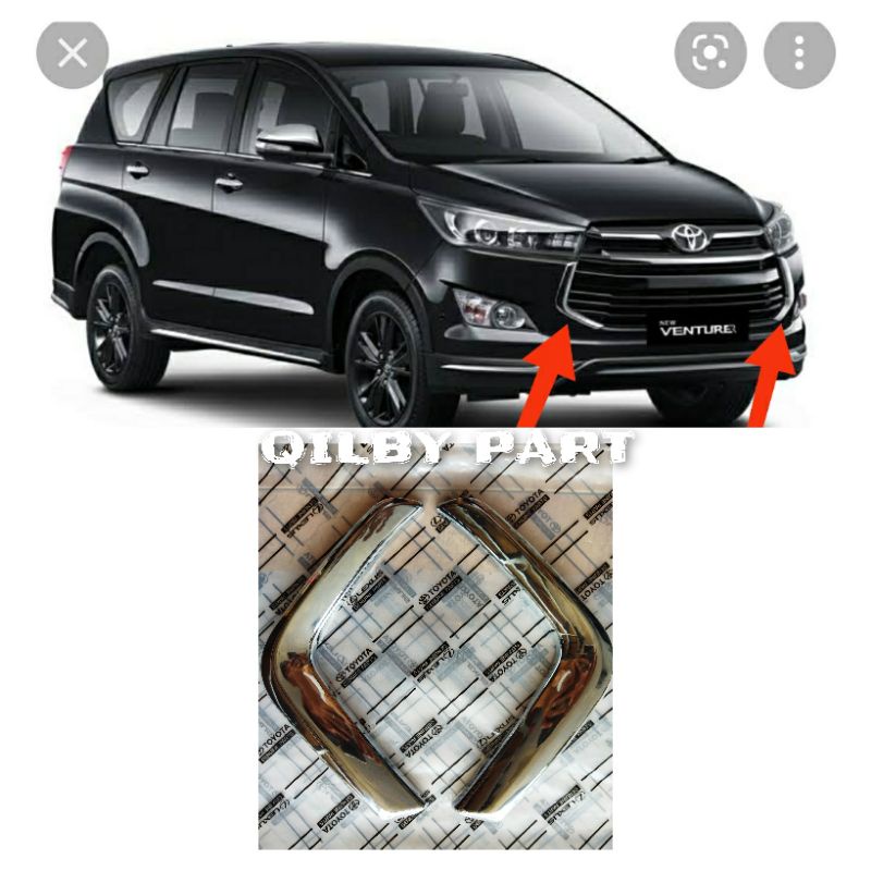 Garnish Bumper Lis Chrome Front Bumper Innova Reborn Venturer 2016-2020 ...