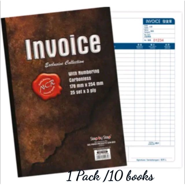 Sbs 0032( B5)side open Invoice Bill book with numbering 25set*3ply ...