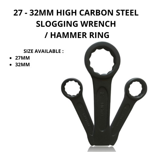 [ Local Ready Stocks ] 27 - 32mm Slogging Wrench / Hammer Ring Wrench ...