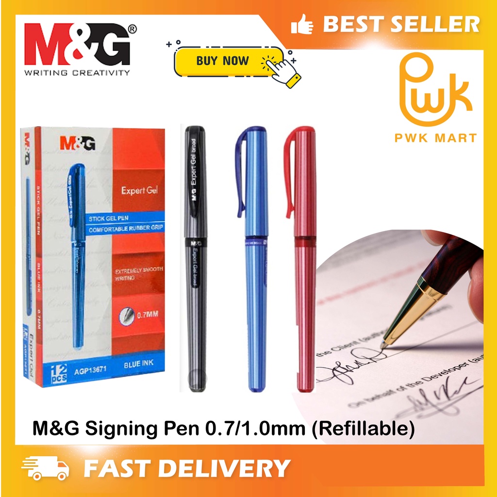 🔥Ready Stock🔥M&G Expert Gel Pen Signature Pen Broad Pen 0.7/1.0mm For ...