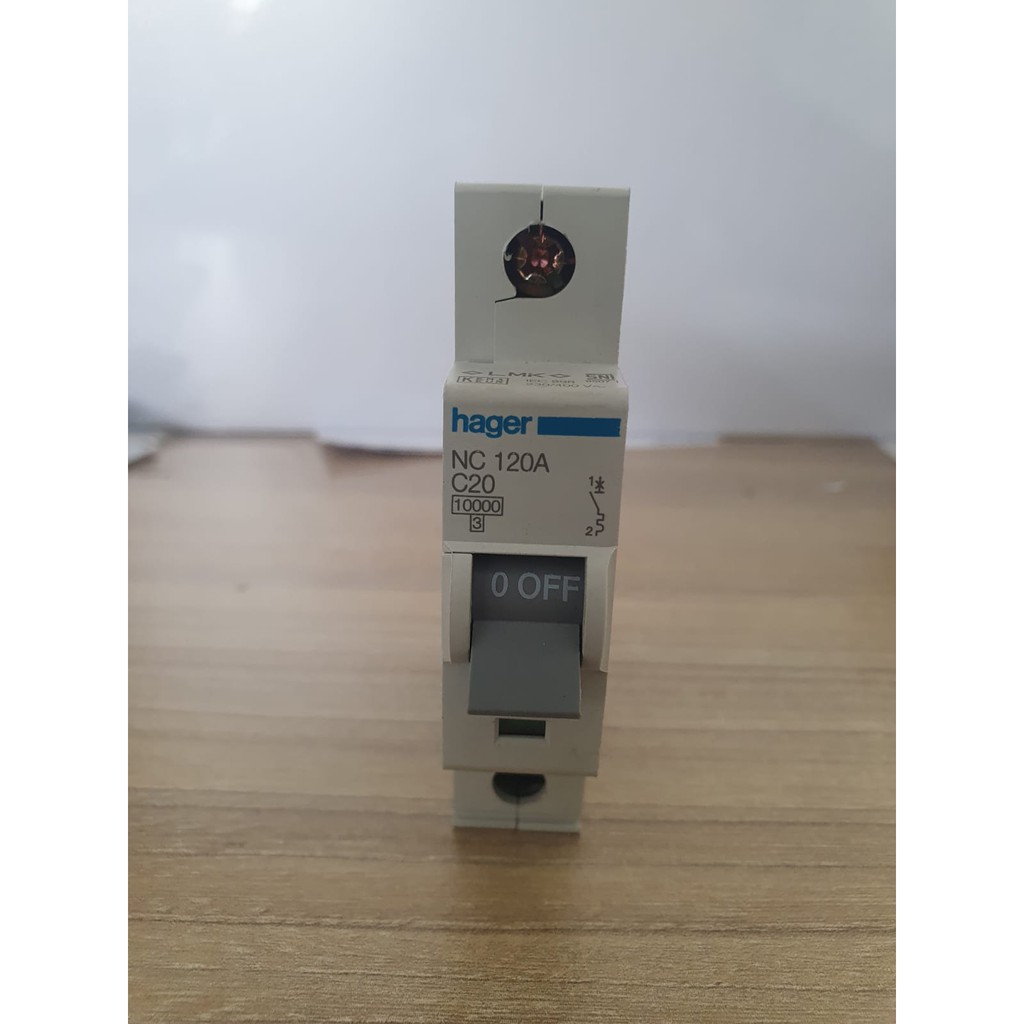 HAGER NC120A C20 1P MINIATURE CIRCUIT BREAKER MCB 10K | Shopee Malaysia