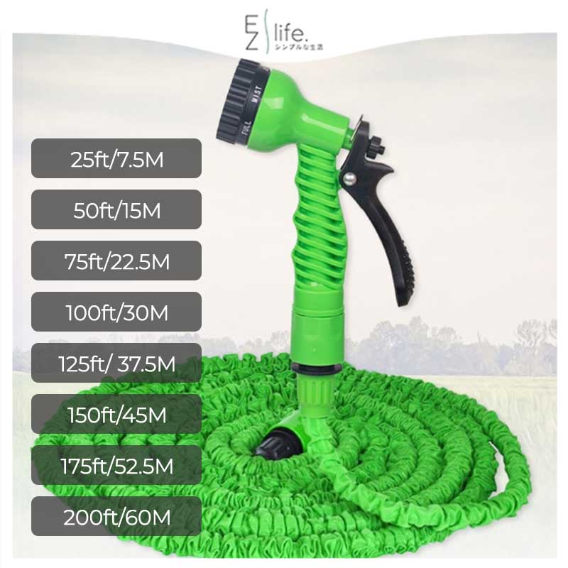 EzLife 200ft/60m Expandable Magic Hose Home Garden Water Hose ...