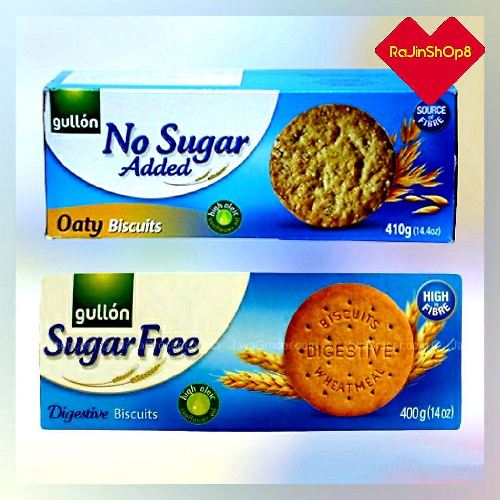 Gullon Sugar Free - Digestive Oaty Biscuits 410g / Digestive Wholemeal ...