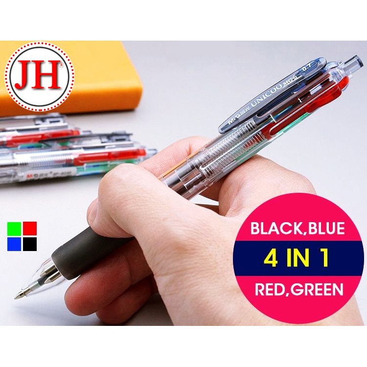 JOO HUAT M&G 4 Colour Pen ABP80371 Ball Pen (Blue , Red , Black and ...