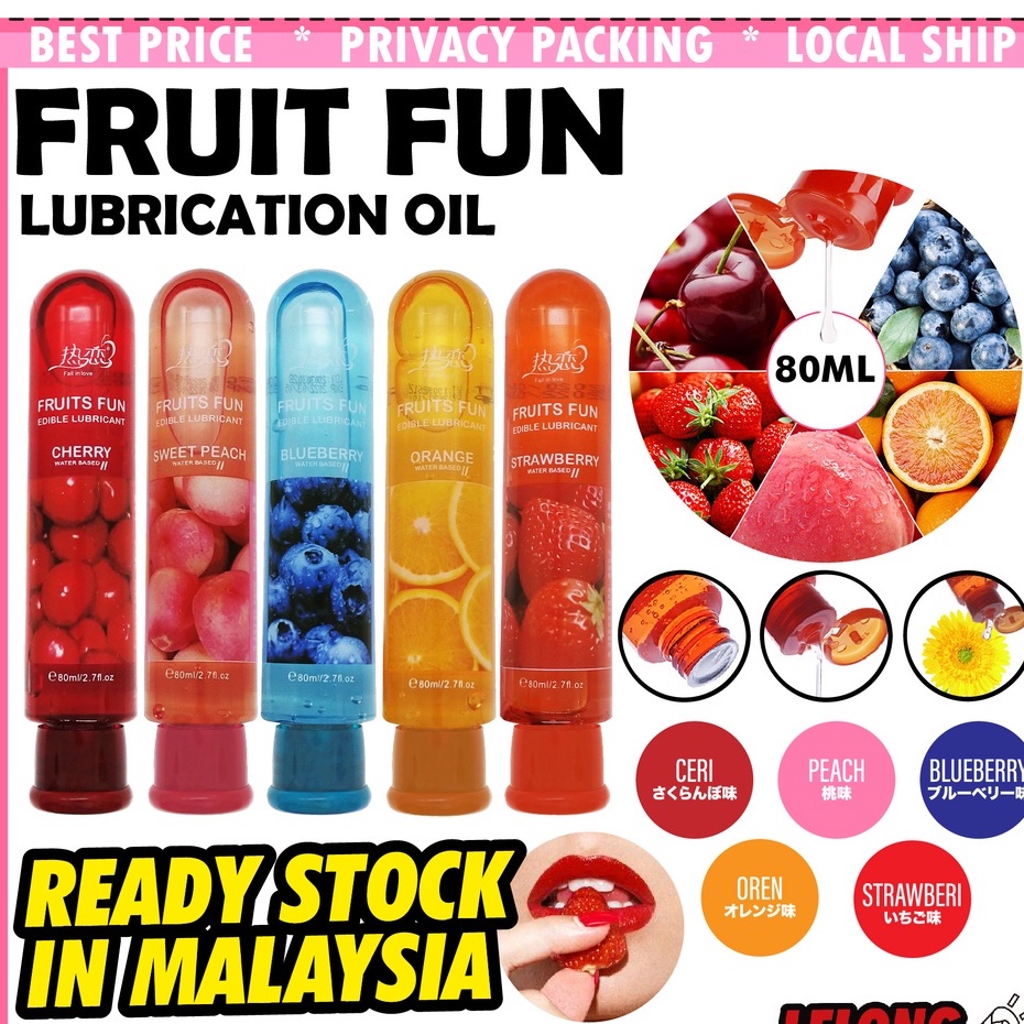 (LOCAL SELLER) FRUITS FUN Edible Water-based Sex Lubricant / Gel ...