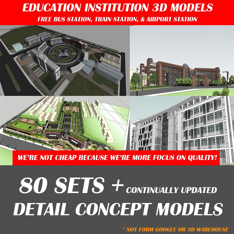 sku09 Architecture Education Institution mordern & Nordic Style ...