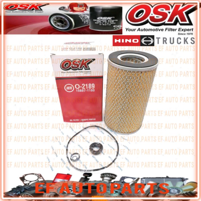 OSK LORRY HINO 7'' OIL FILTER O-2189 15607-1100 FS 270 PROFIA SH KING ...