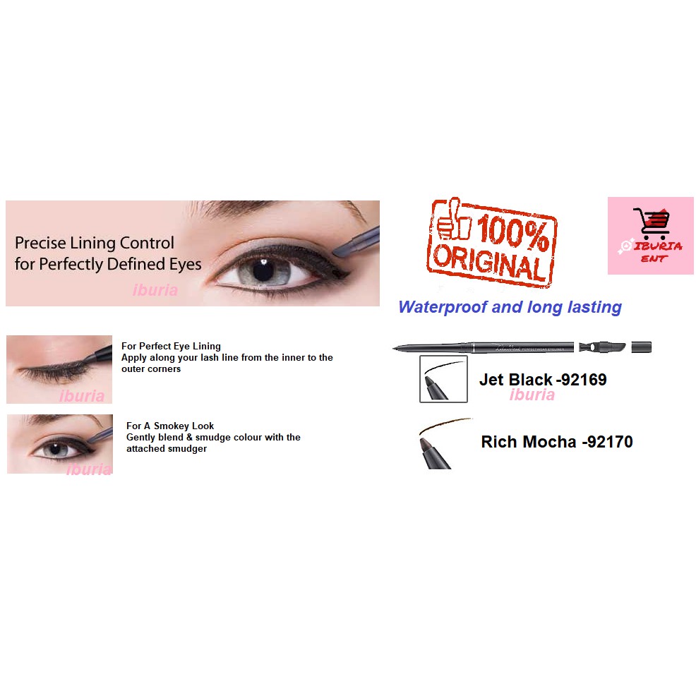 Cosway Lelan Vital PerfectWear Eyeliner – Jet Black/Mocha (0.35g)water ...