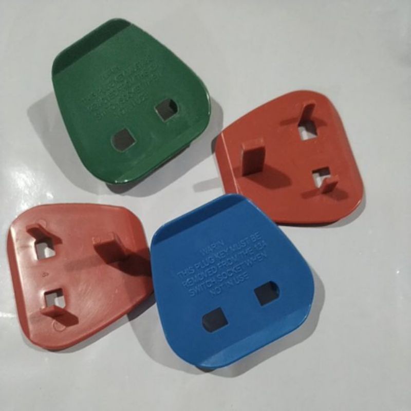13A Safety Switch Socket Plug Key 2Pin To 3Pin (6 Pieces) 电插片 | Shopee ...