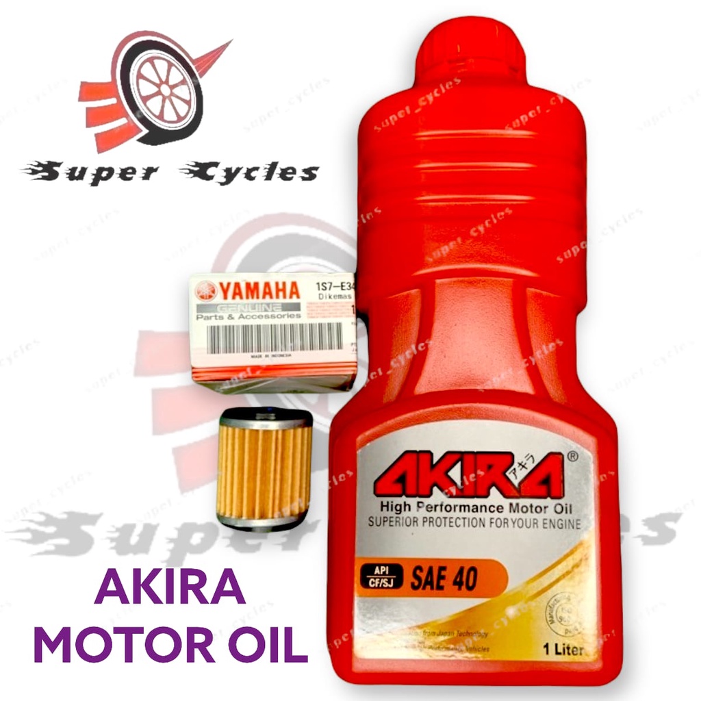 AKIRA Motor Oil High Performance 1Liter (with OIL FILTER) | Shopee Malaysia