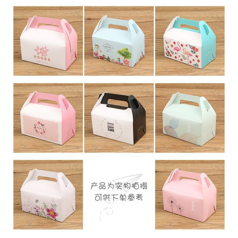 10Pcs Portable Rectangular Mousse Layer Cake Box | Shopee Malaysia