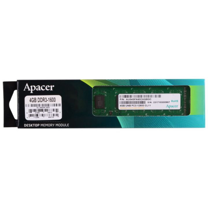 Apacer DDR3 1600MHz Long-Dimm PC Desktop RAM (4GB) | Shopee Malaysia