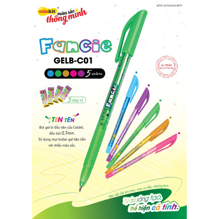 Colokit GELB-C01 Specialized Art Gel Pen (Blister of 5 colors) | Shopee ...