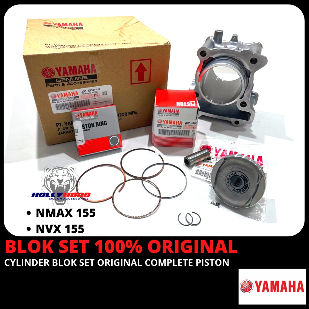 YAMAHA NMAX155 NVX155 CYLINDER BLOCK SET ORIGINAL COMPLETE PISTON KIT ...