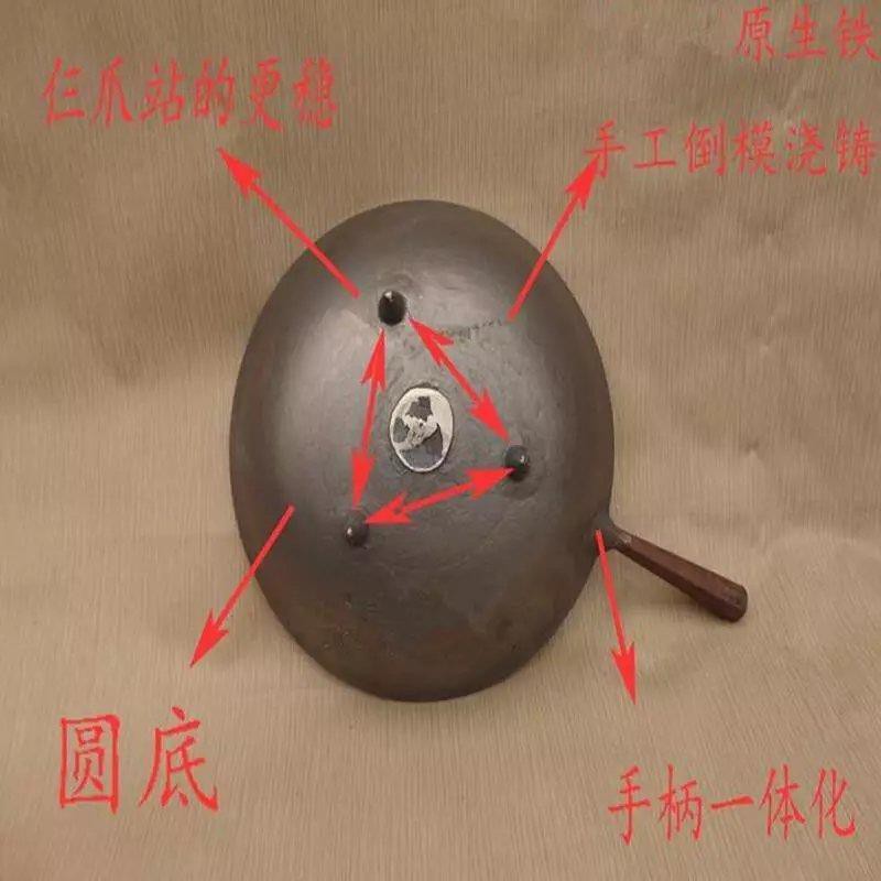 Pots Lama Tradisional Besi Periuk Lama Beijing Cast Iron Wok Bulat ...
