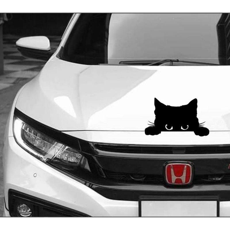 Car Stickers Nong Mew Pattern Sticker Attached To The Hood. | Shopee ...