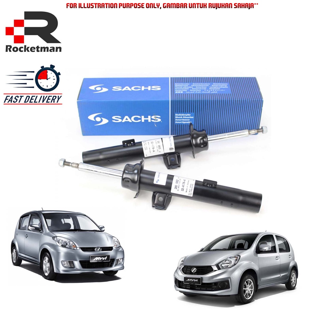 SACHS SHOCK ABSORBER (2PCS) PERODUA MYVI 1.5 1.3 1.0 2005-2017 MYVI LAGI BEST MYVI ICON | Shopee ...
