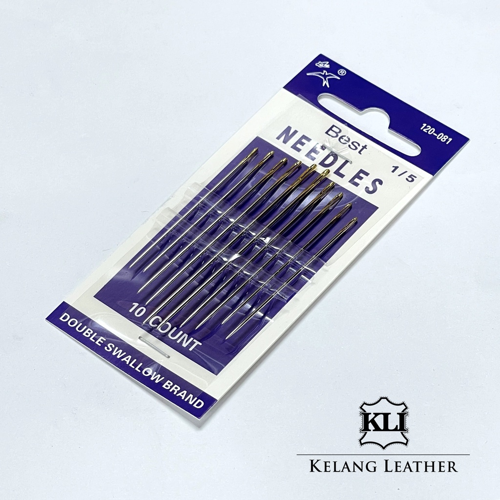 BEST Needles Jarum pack 10pcs of Needles with Gold Tail Cross Stitch ...