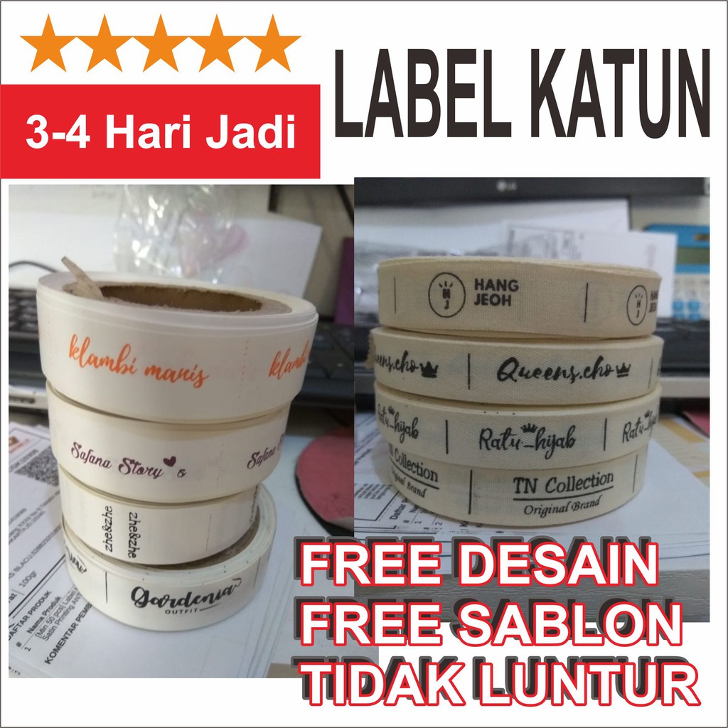 KATUN Free DESIGN Cotton Labels / Hijab Labels / Clothes Labels ...