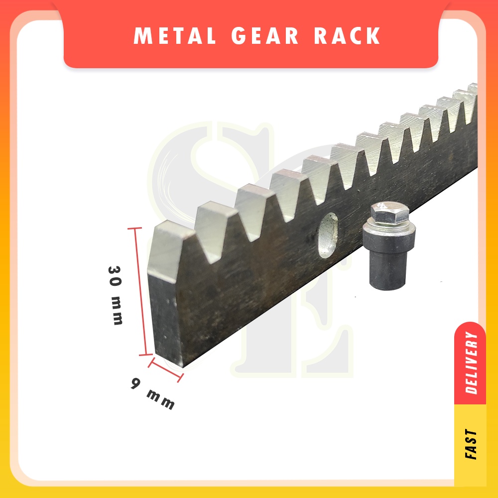 Autogate 9mm Metal Gear Rack for Sliding Gate - 1meter x 4 (Suitable ...