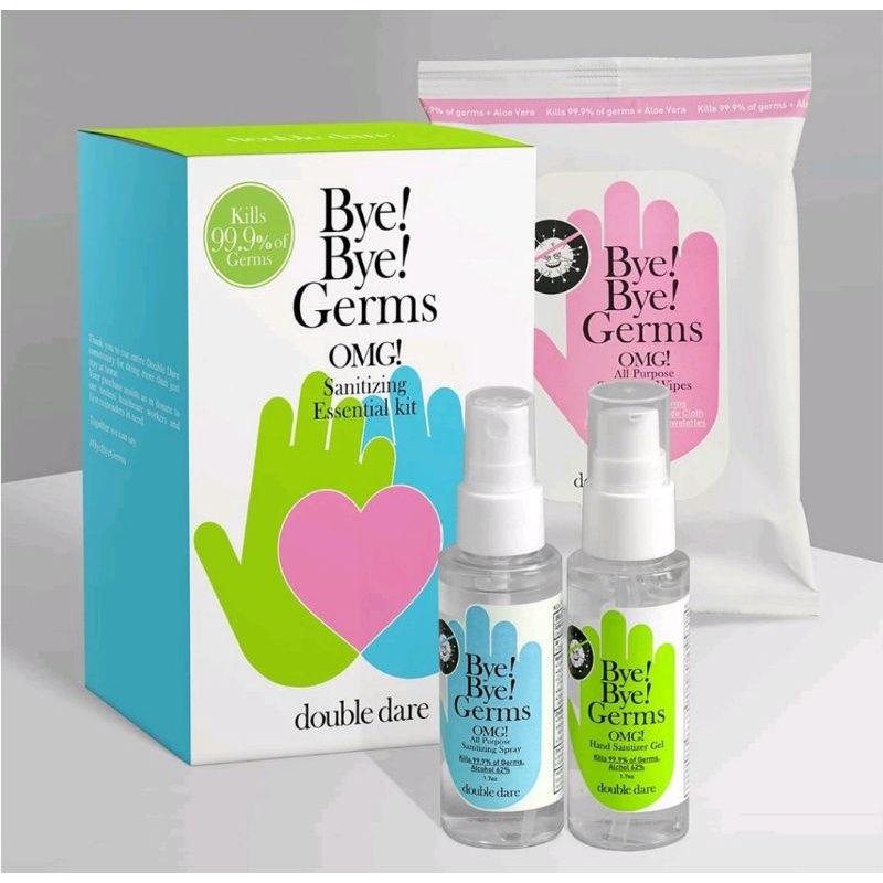 Double Dare OMG! Bye! Bye! Germs Sanitizing Essential Kit (3 Pc Kit ...