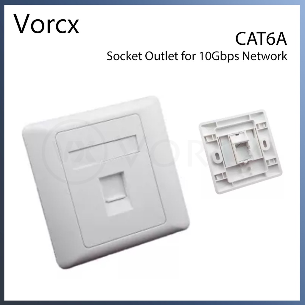 VX CAT6A Socket Outlet Switch (CAT3 / CAT6 / CAT6A) 10Gbps | Shopee ...
