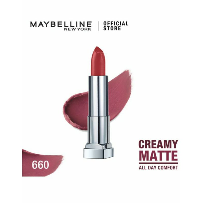 Maybelline Color Sensational Creamy Matte Lipstick - 660 Touch Of Spice ...