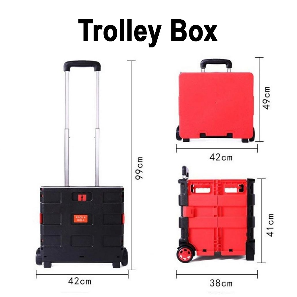 BuzzTech Foldable Storage Box Trolley Box Collapsible Bin Container Box ...