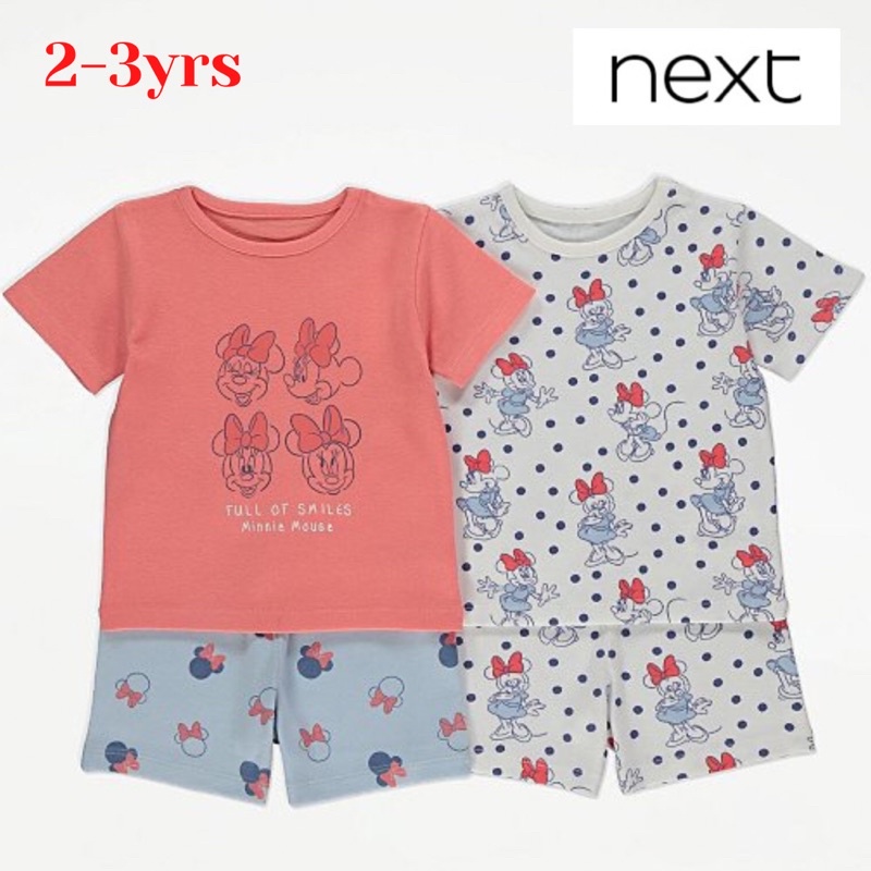 [George] Disney Minnie Mouse Polka Dot Short Pyjamas (2-3yrs) | Shopee ...