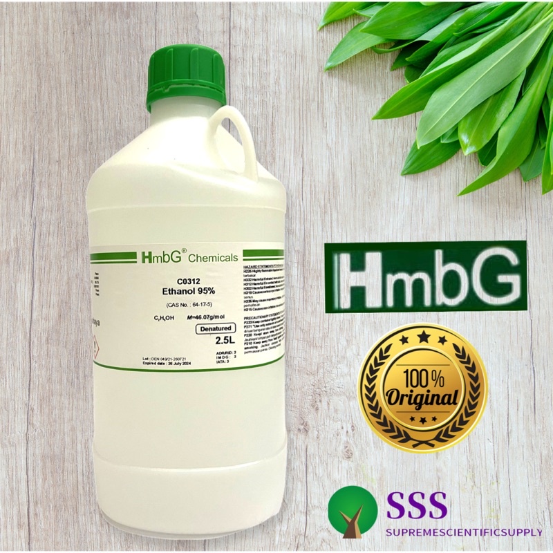 Ethanol 95% (DENATURED)(HmbG)/ Ethyl Alcohol (2.5L) | Shopee Malaysia