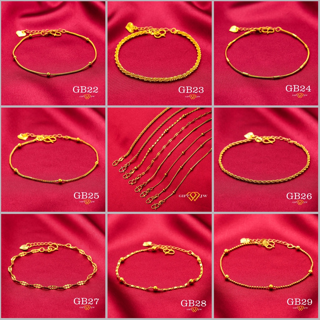 JW Korean Style Gelang Tangan Emas Korea /Rantai Tangan Emas Korea/Gold ...