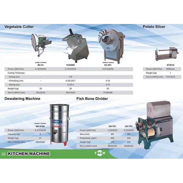 FRESH I ORIMAS Vegetable Cutter Potatoes Slicer Dewatering Machine Fish ...