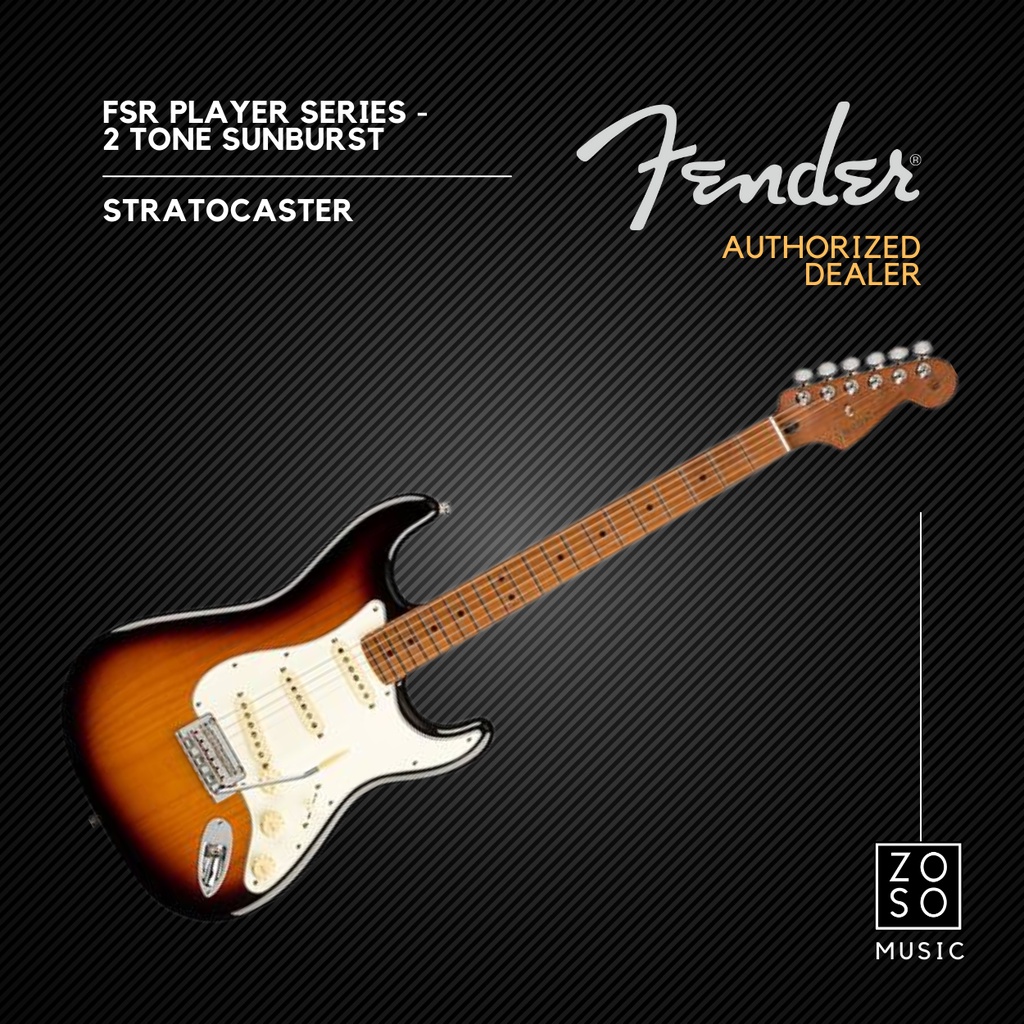 FENDER FSR PLAYER STRATOCASTER ELECTRIC GUITAR ROASTED MAPLE FB 2 TONE ...