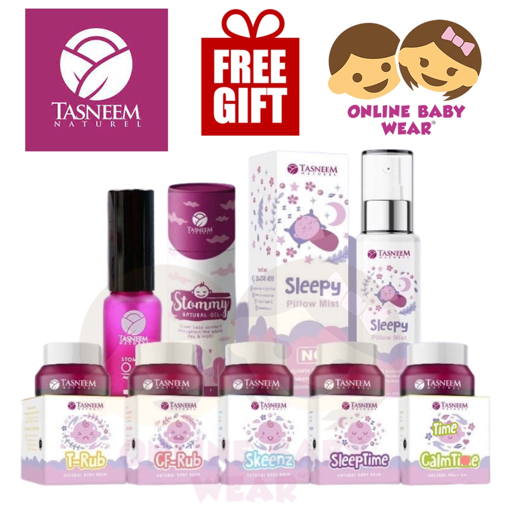 Tasneem Naturel Baby Balm, Stommy Oil, Bac Out Spray, Kalmy Lotion ...